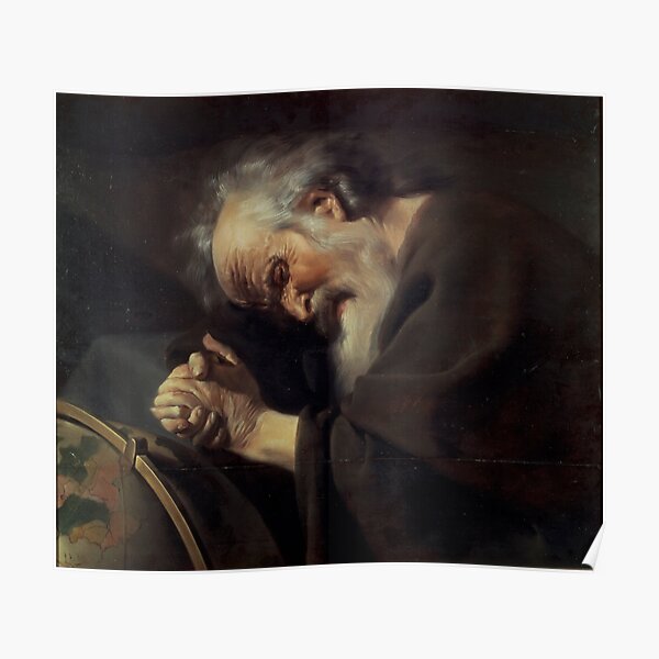 "The Weeping Philosopher" Poster by ComradeHairyAss | Redbubble