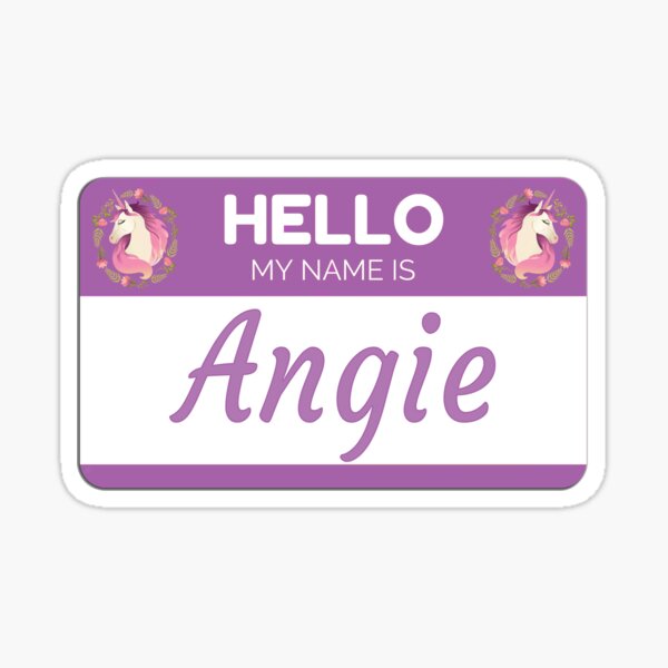 Angie Name Stickers | Redbubble