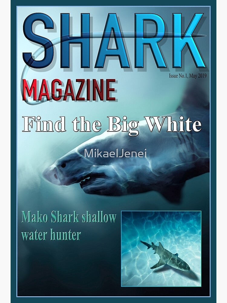 "SHARK MAGAZINE POSTER" Poster for Sale by MikaelJenei | Redbubble