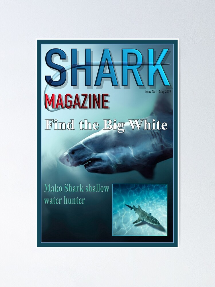 "SHARK MAGAZINE POSTER" Poster for Sale by MikaelJenei | Redbubble