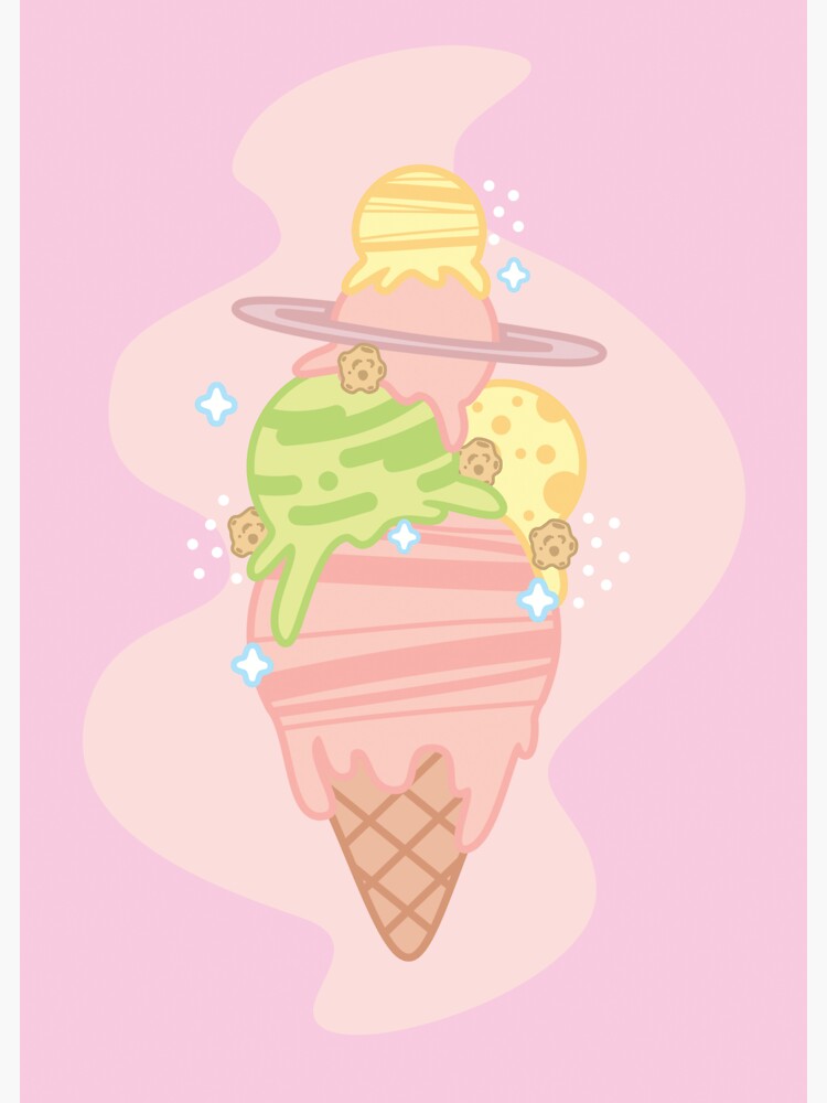 Pegatina «Helado galáctico Gráficos de pánico» de Panic-Graphics ...