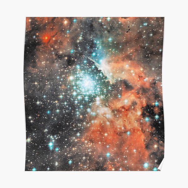 "Red VS Blue Galaxy Art" Poster for Sale by GingerEccentric | Redbubble