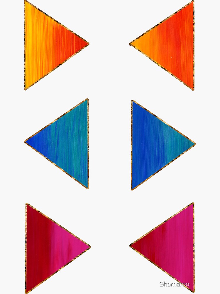 "Rainbow Triangles | Ombre Acrylic" Sticker for Sale by Sharnaroo ...