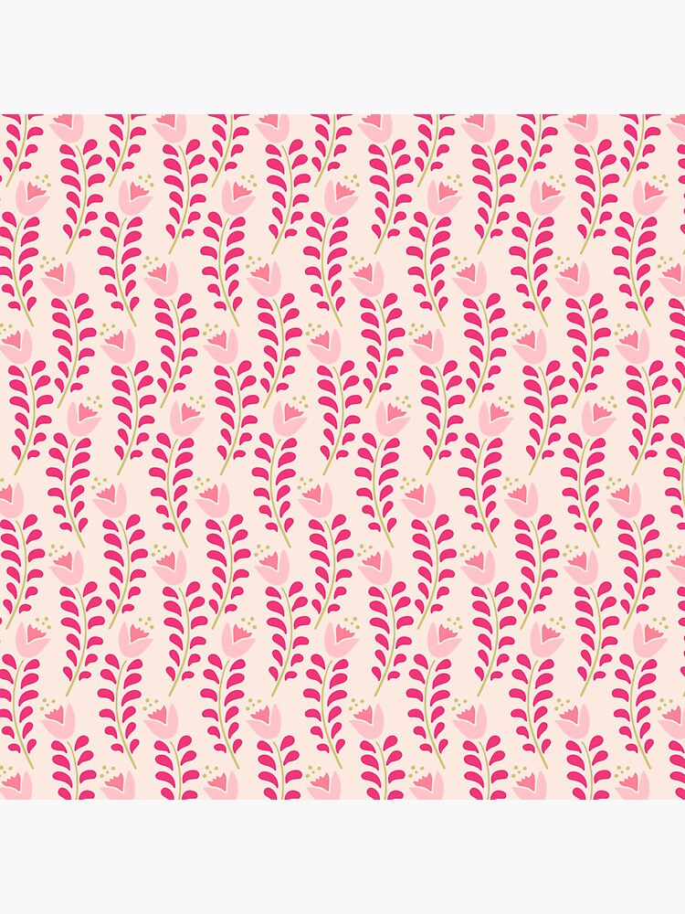 "Spring flower pattern in pastel pink color palette" Sticker for Sale ...
