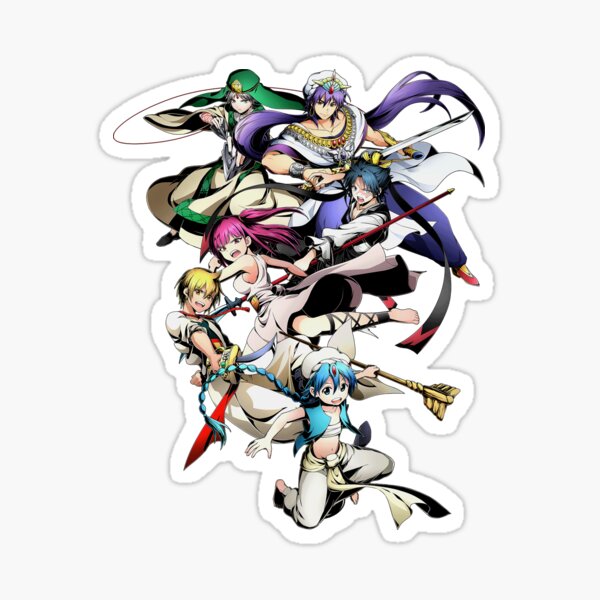"Magi: The Labyrinth of Magic Character Mashup Anime " Sticker for Sale ...