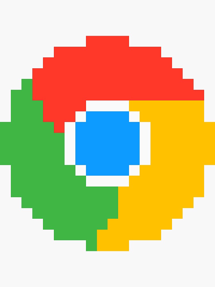 "Chrome Retro 8-Bit Logo" Sticker for Sale by sirajcho | Redbubble