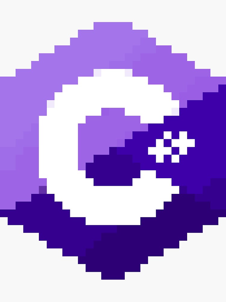 "C#, Retro 8 Bit Logo" Sticker for Sale by sirajcho | Redbubble