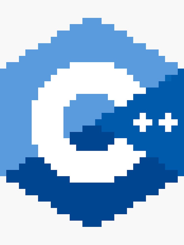 "C++, Retro 8 Bit Logo" Sticker for Sale by sirajcho | Redbubble