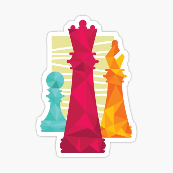 "CHESS PIECES" Sticker for Sale by Timcito | Redbubble