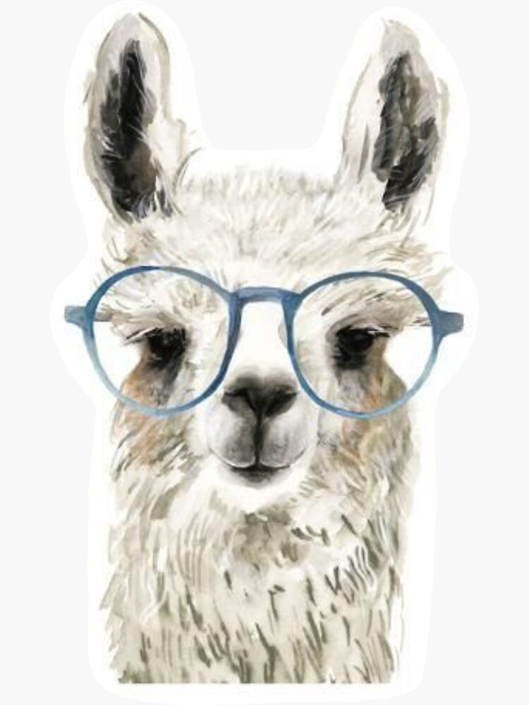 "Smart Llama" Sticker for Sale by czku711 | Redbubble