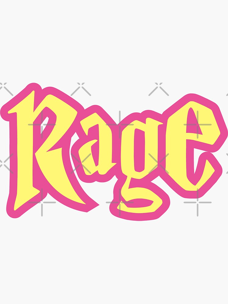 "Rage" Sticker for Sale by adidabu | Redbubble