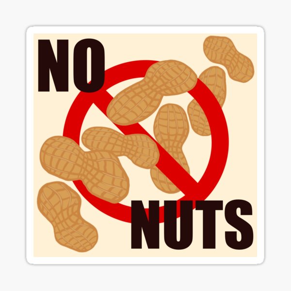 "No Nuts About It" Sticker for Sale by MakeArt79 | Redbubble