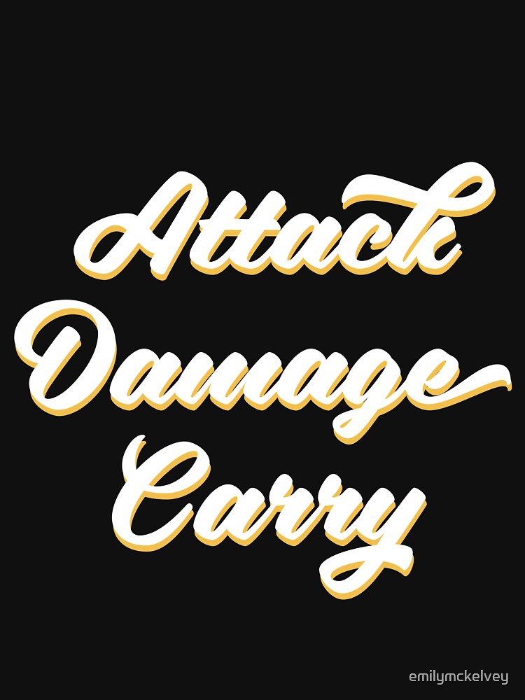 "ADC - Attack Damage Carry" T-shirt for Sale by emilymckelvey ...