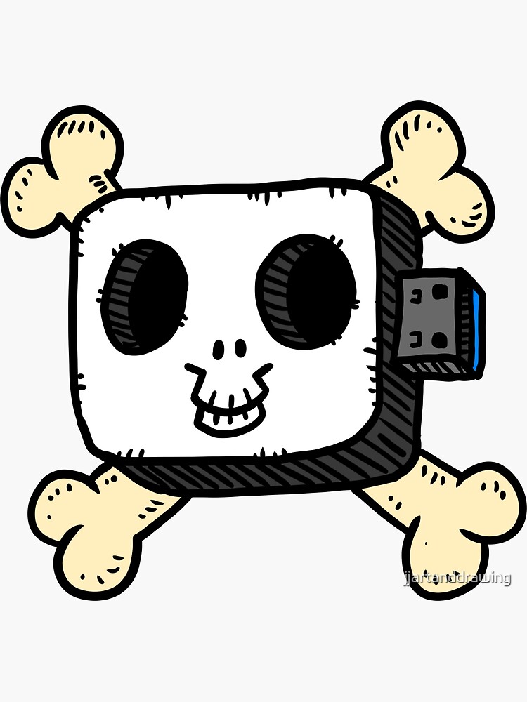 "USB pirate flag." Sticker for Sale by jjartanddrawing | Redbubble