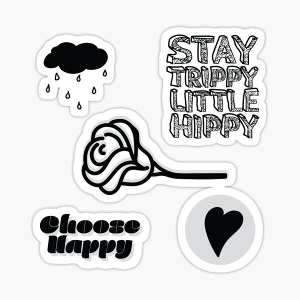 "Black and White Pack - Cute sticker bundle" Sticker for Sale by The ...