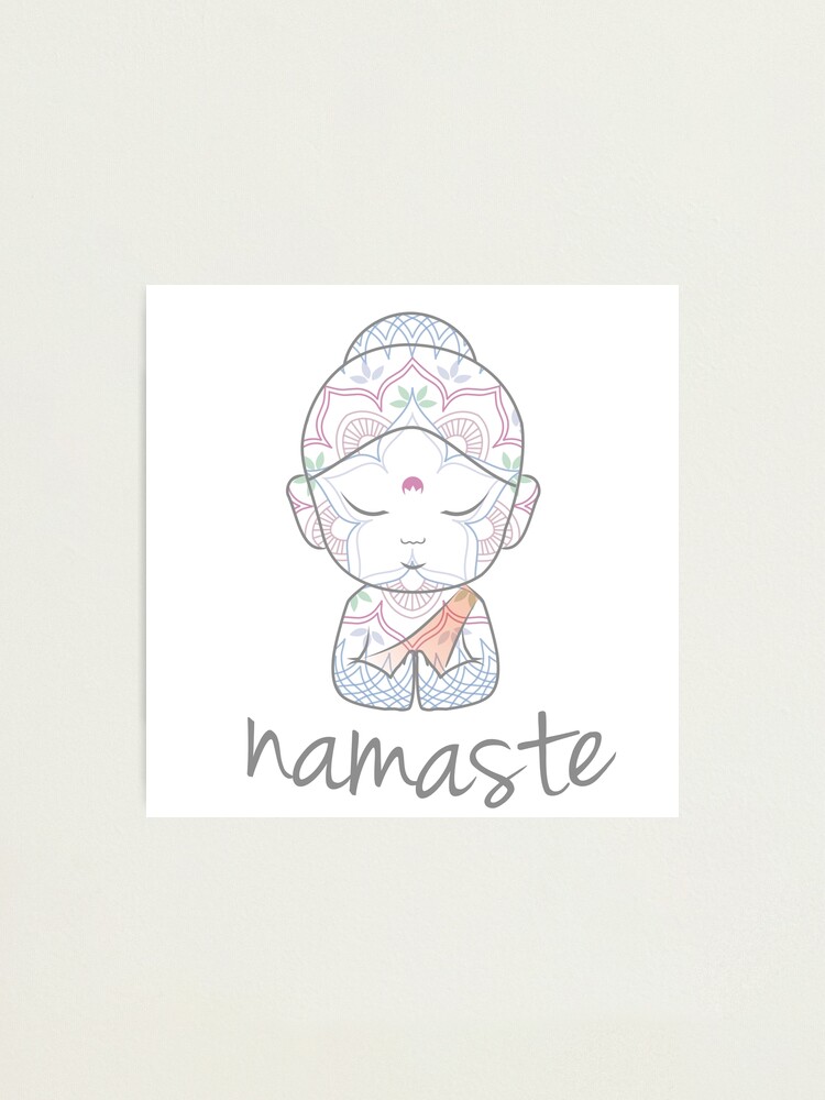 "Cute Buddha sending greetings The word 'Namaste' is a respectful ...
