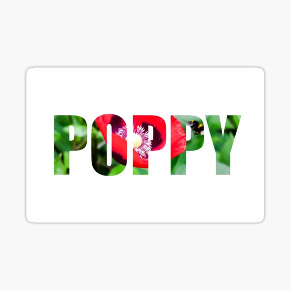 Poppy Name Stickers | Redbubble
