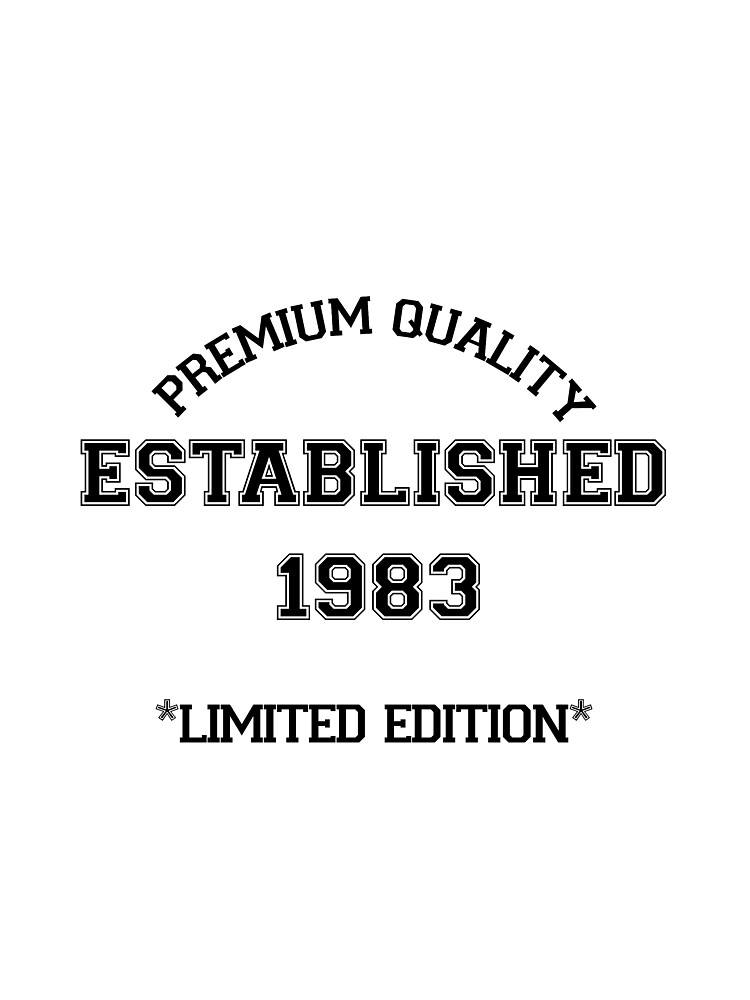 "Established 1983" Kids T-Shirt for Sale by printingmotion | Redbubble