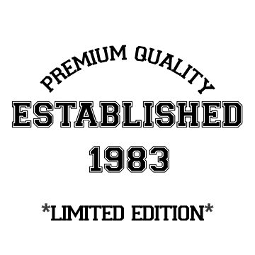 "Established 1983" Kids T-Shirt for Sale by printingmotion | Redbubble