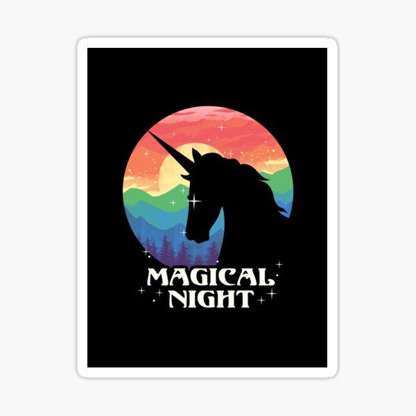 "Magical Night" Sticker by dandingeroz | Redbubble