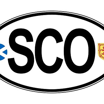 "Scotland Oval Country Code Decal" Sticker for Sale by rogue-design ...