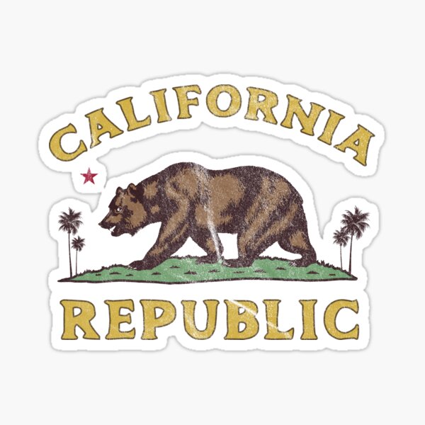 "California Bear" Sticker for Sale by lanacapone | Redbubble