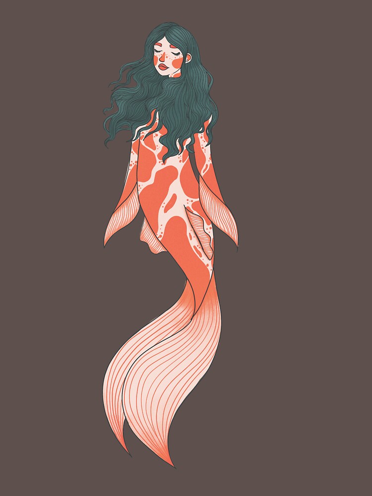 "Koi mermaid" T-shirt for Sale by SydneyKoffler | Redbubble | mermaid t ...