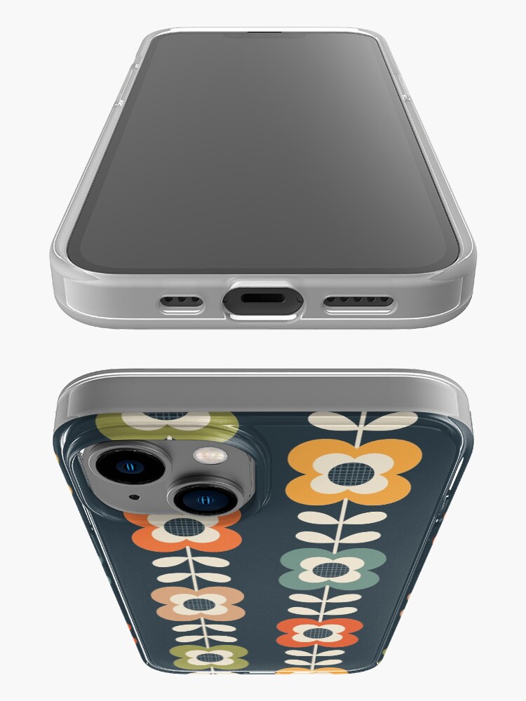 "Mod Flowers in Retro Colors on Charcoal" iPhone Case for Sale by daisy ...