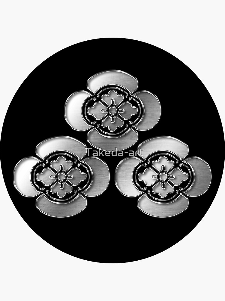 "Asakura Clan Kamon Silver Chrome" Sticker for Sale by Takeda-art ...