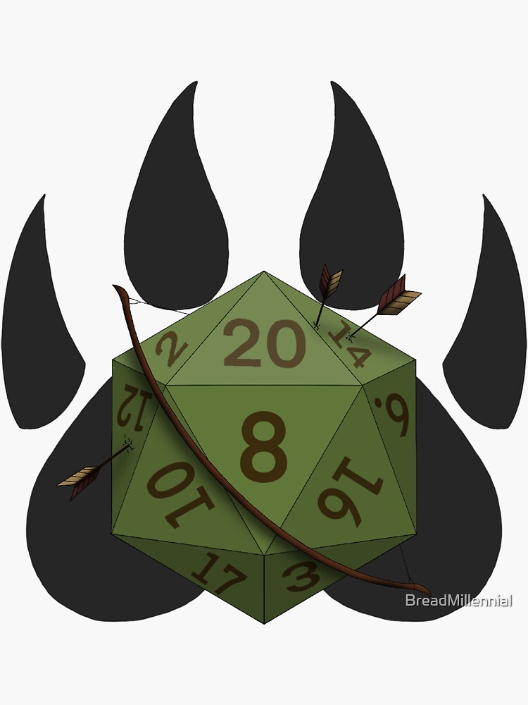 "Ranger d20" Sticker by BreadMillennial | Redbubble
