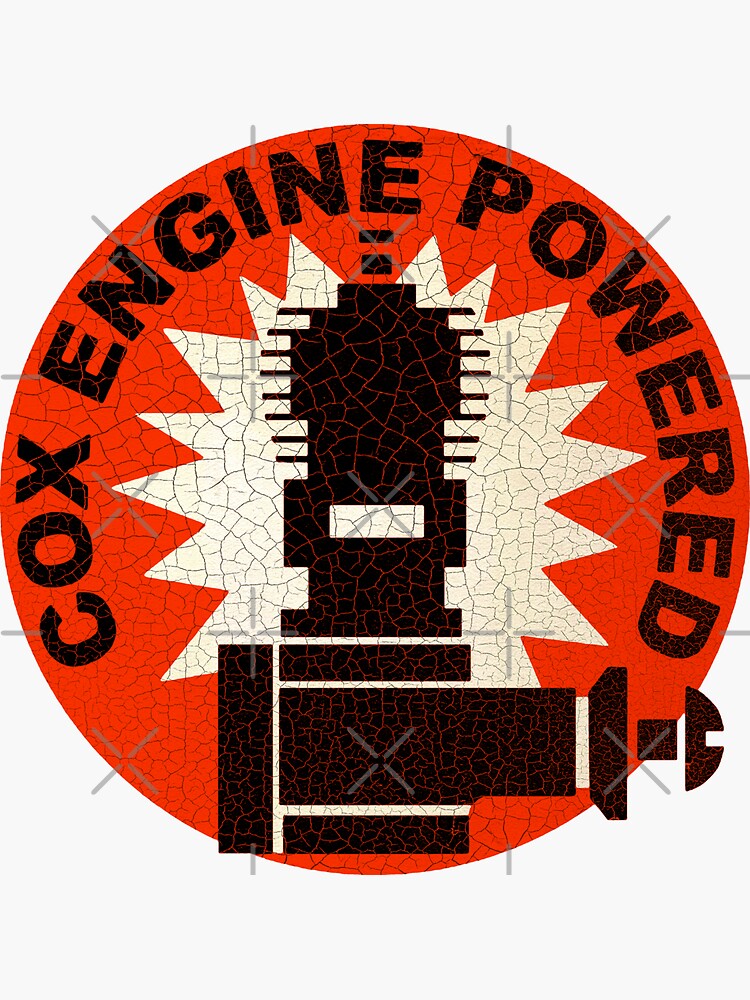 "Cox model aircraft engines" Sticker for Sale by BarnFindDave | Redbubble