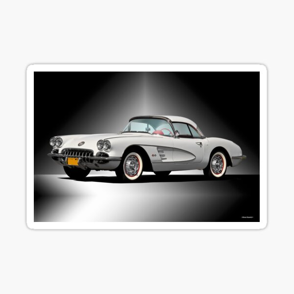"1959 Chevrolet Corvette 'Studio One'" Sticker for Sale by DaveKoontz ...