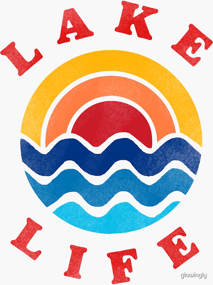 "lake life retro aesthetic sticker" Sticker for Sale by glowingly ...
