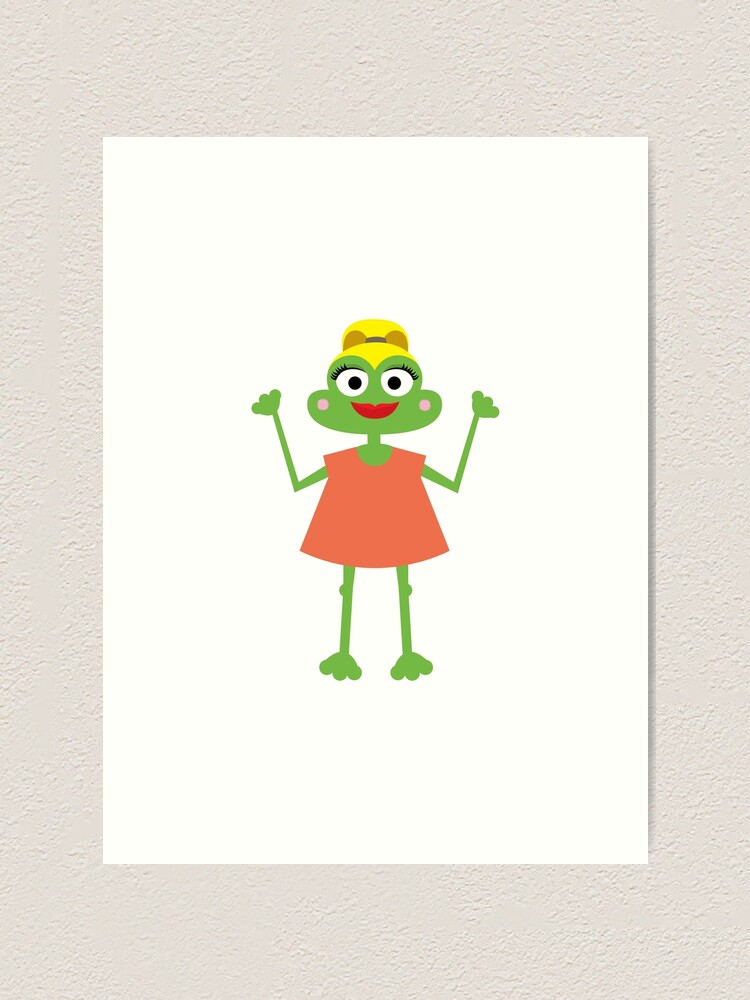 "Mrs Frog, Cute Frog Illustration, Line Art, Cute Illustration, Woman ...