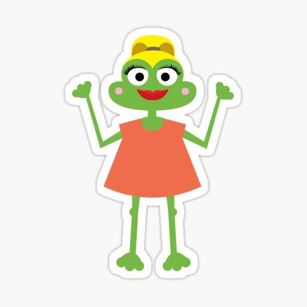 "Mrs Frog, Cute Frog Illustration, Line Art, Cute Illustration, Woman ...