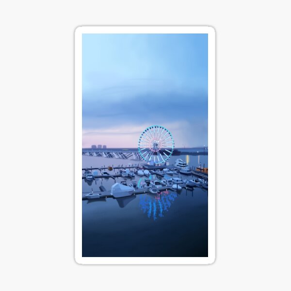 "National Harbor digital Painting" Sticker for Sale by AP-designs ...