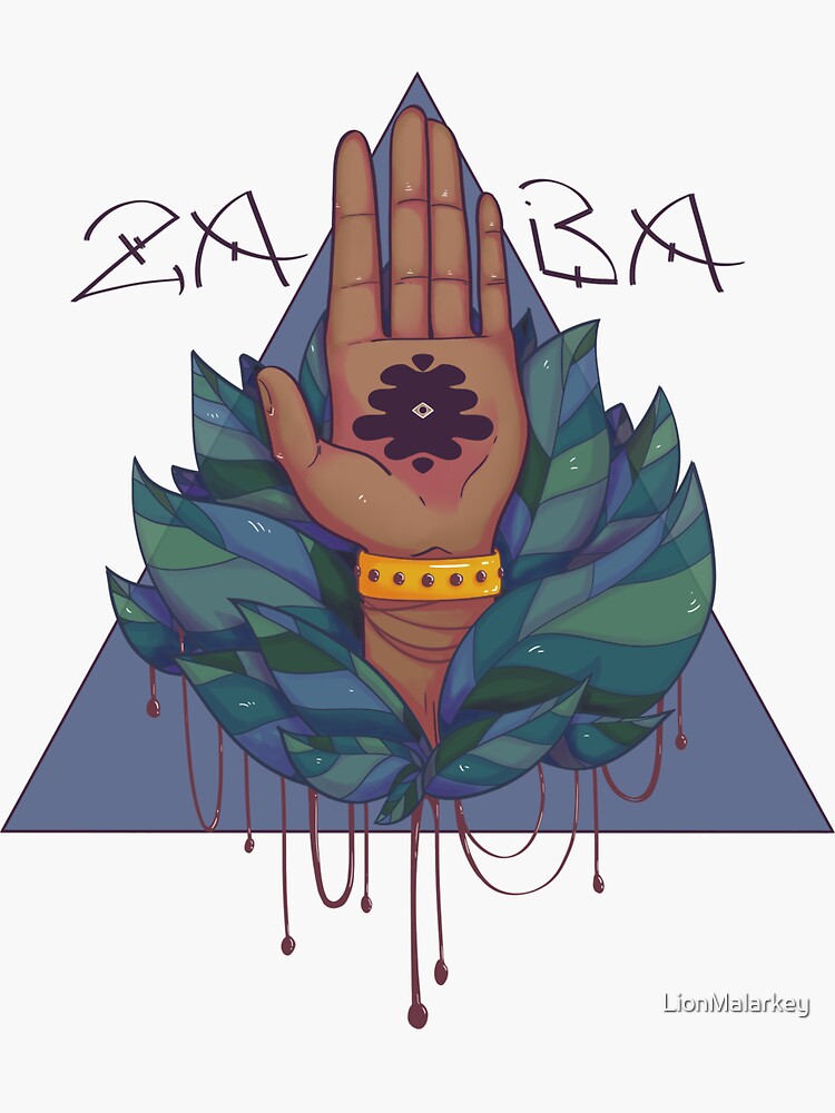 "Zaba" Sticker by LionMalarkey | Redbubble