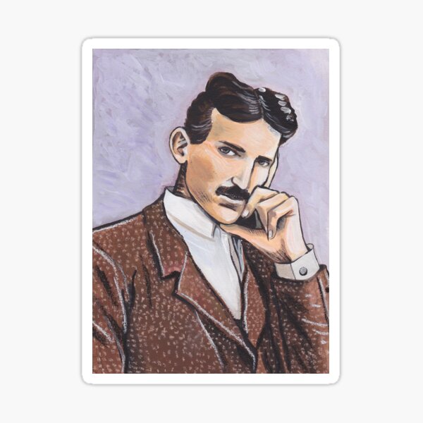 "Nikola Tesla" Sticker for Sale by aircoucou | Redbubble