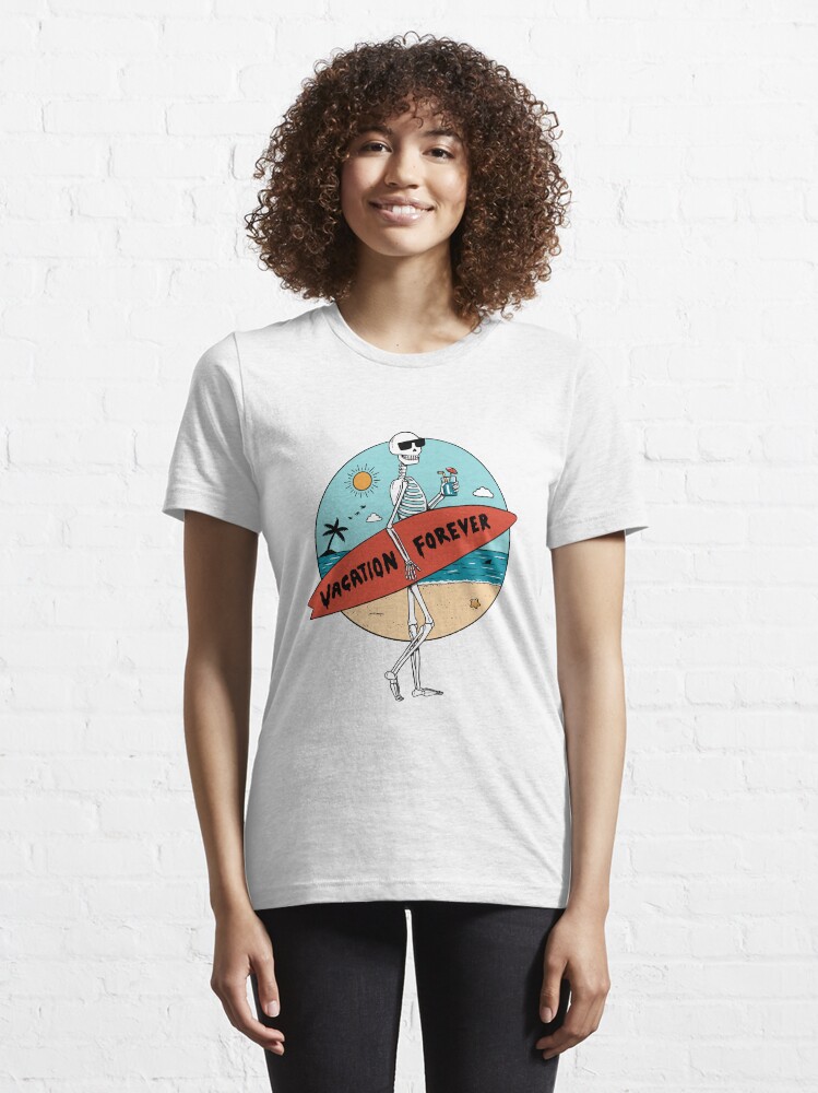 "Vacation forever" T-shirt for Sale by coffeeman | Redbubble | skull t ...