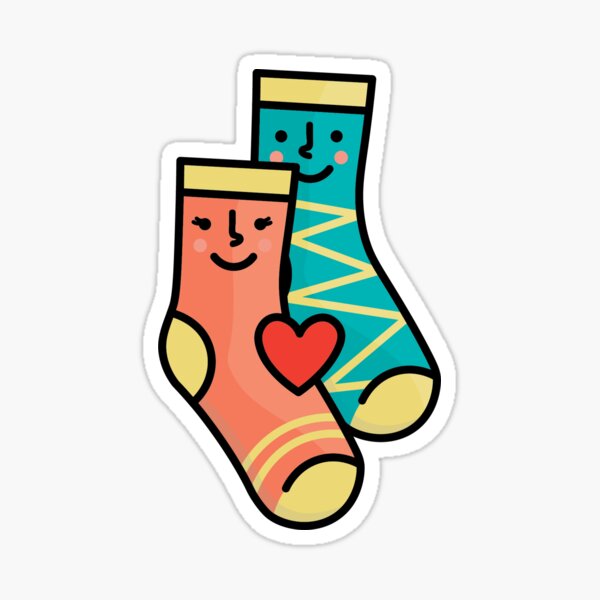 "Sock Love" Sticker for Sale by christiwilbert | Redbubble