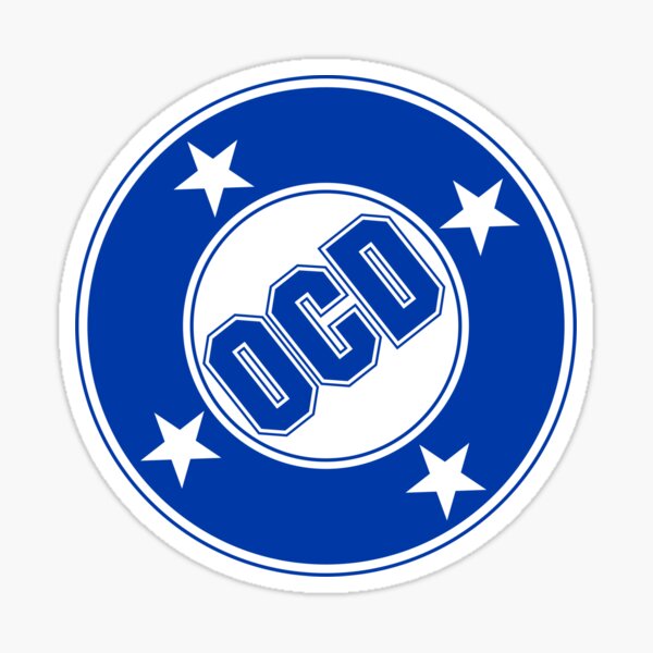 "OCD Blue Logo" Sticker by popnerd | Redbubble