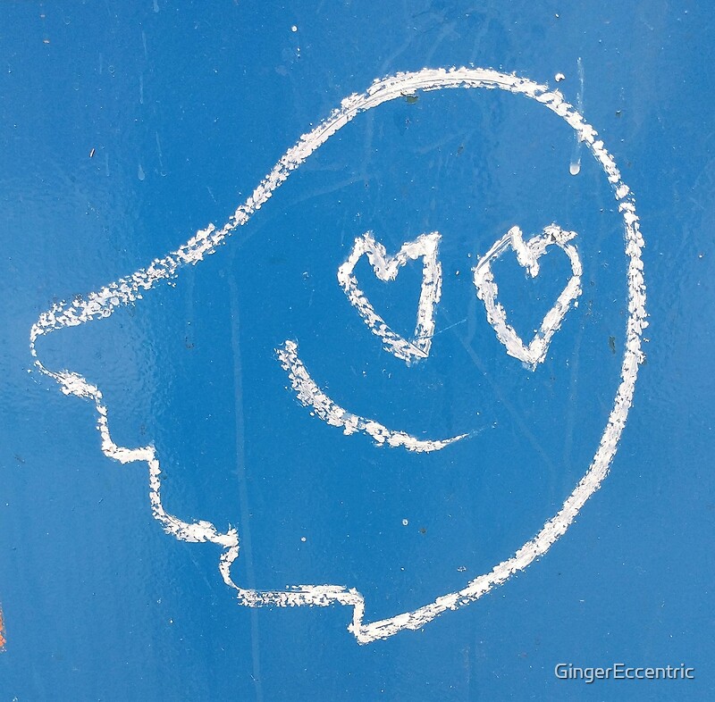 "Ghost w/ Heart Eyes Graffiti" by GingerEccentric | Redbubble