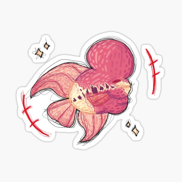 "Keep Your Chin up, King! - Flowerhorn" Sticker by Fishbonee | Redbubble