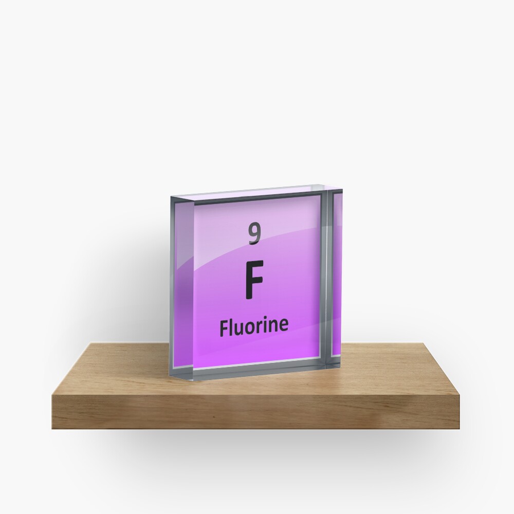 "Fluorine Element Tile - Periodic Table" Acrylic Block for Sale by ...