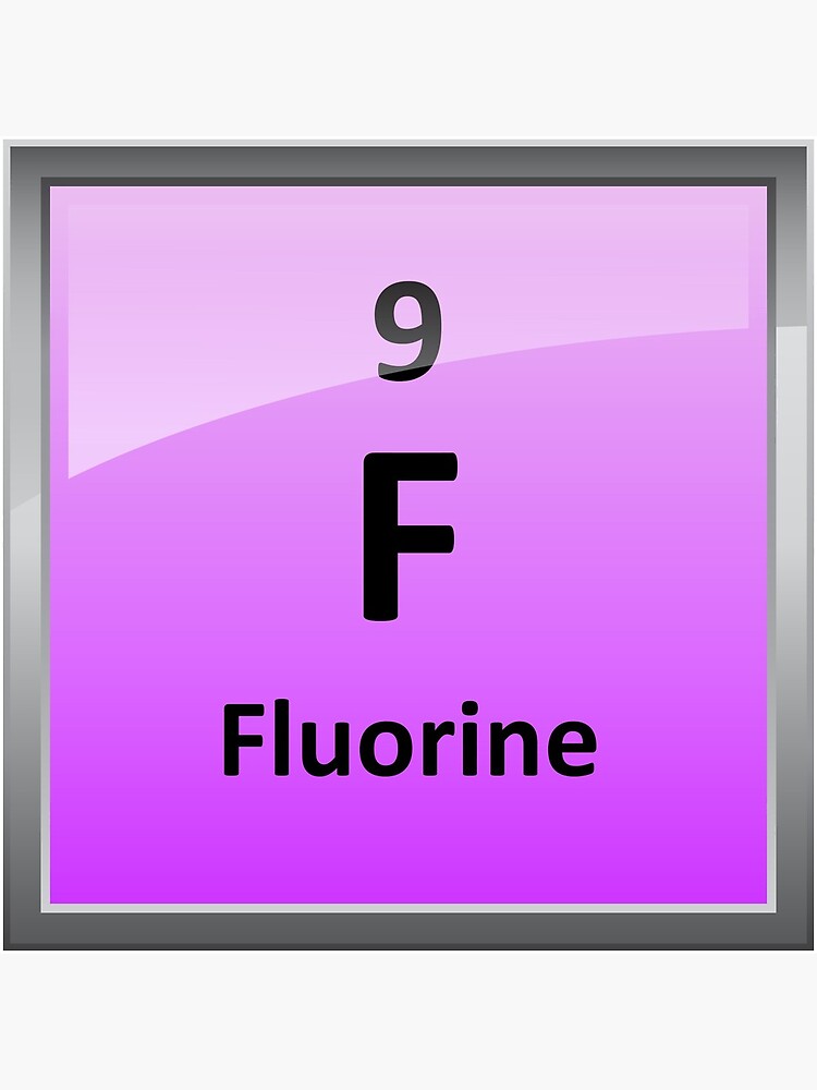 "Fluorine Element Tile - Periodic Table" Acrylic Block for Sale by ...