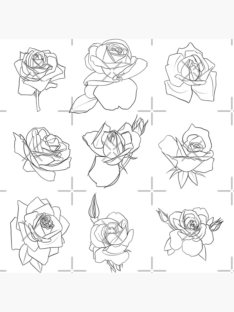 "Rose outlines" Canvas Print for Sale by Nikki Boisvert | Redbubble