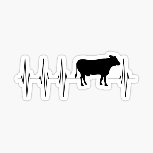 "Cow cows gift agriculture beef animal farmer" Sticker by Franja2 ...