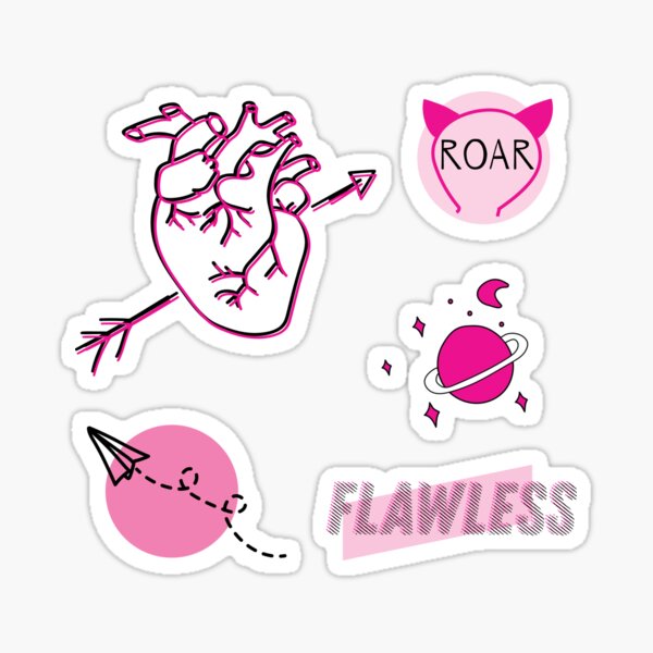 "Hot Pink Pack - Aesthetic | Cute sticker bundle" Sticker for Sale by ...