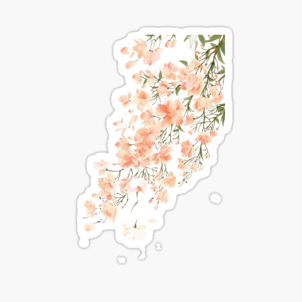 "orange flowers sticker" Sticker by StarsEdge | Redbubble
