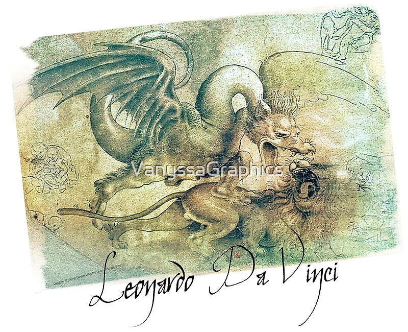 "Dragon Striking Down Lion by Leonardo da Vinci (ACCI)" by ...